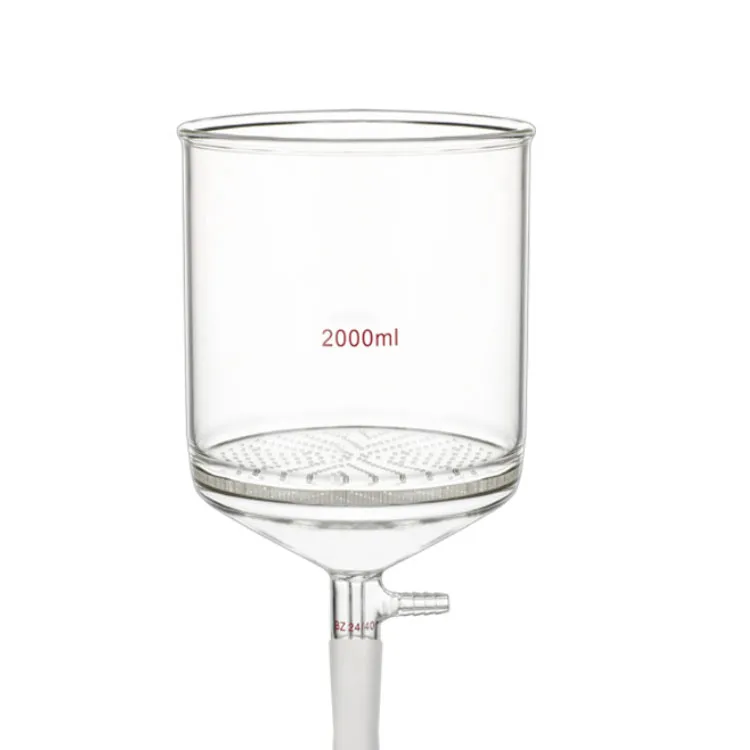Tiandi Lab 500ml Glass Fritted Disc Buchner Filter Funnel