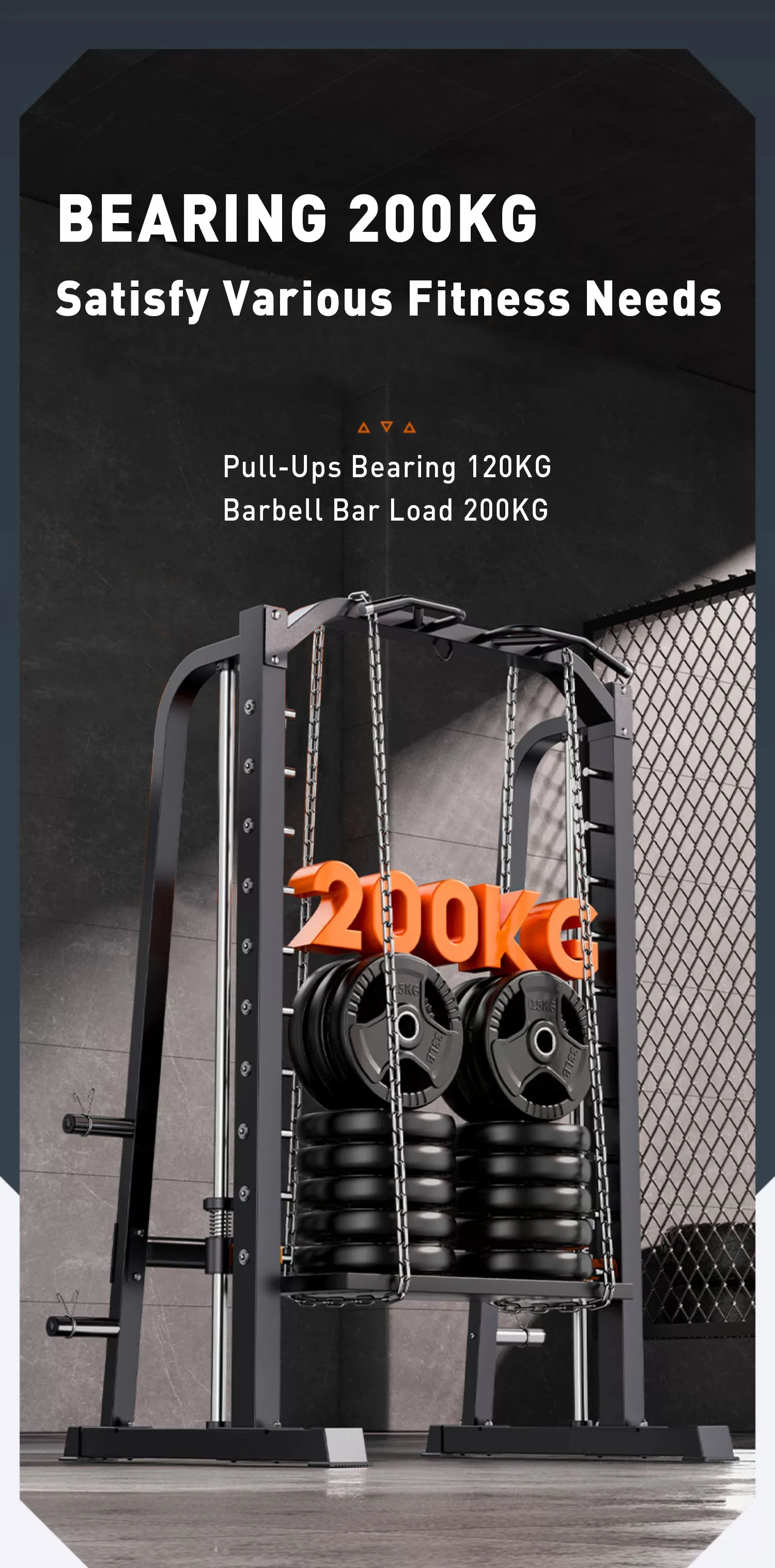 Adjustable Heavy Duty Barbell Squat Power Rack Multi Function Station ...