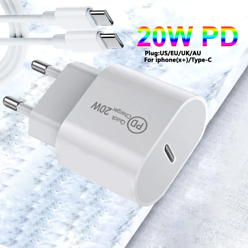 Pd 20w Fast Charger For Apple Iphone15 14 13 12 11 Pro Max 7 8 Plus Uk ...
