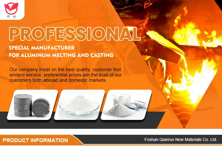 Refractory Material Flux Agent Remove Oxidizing Slag Molten Aluminium ...