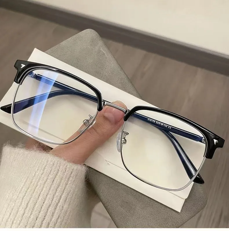 Sven Scum Half-rimmed Myopia Glasses For Students Plano Glasses For ...