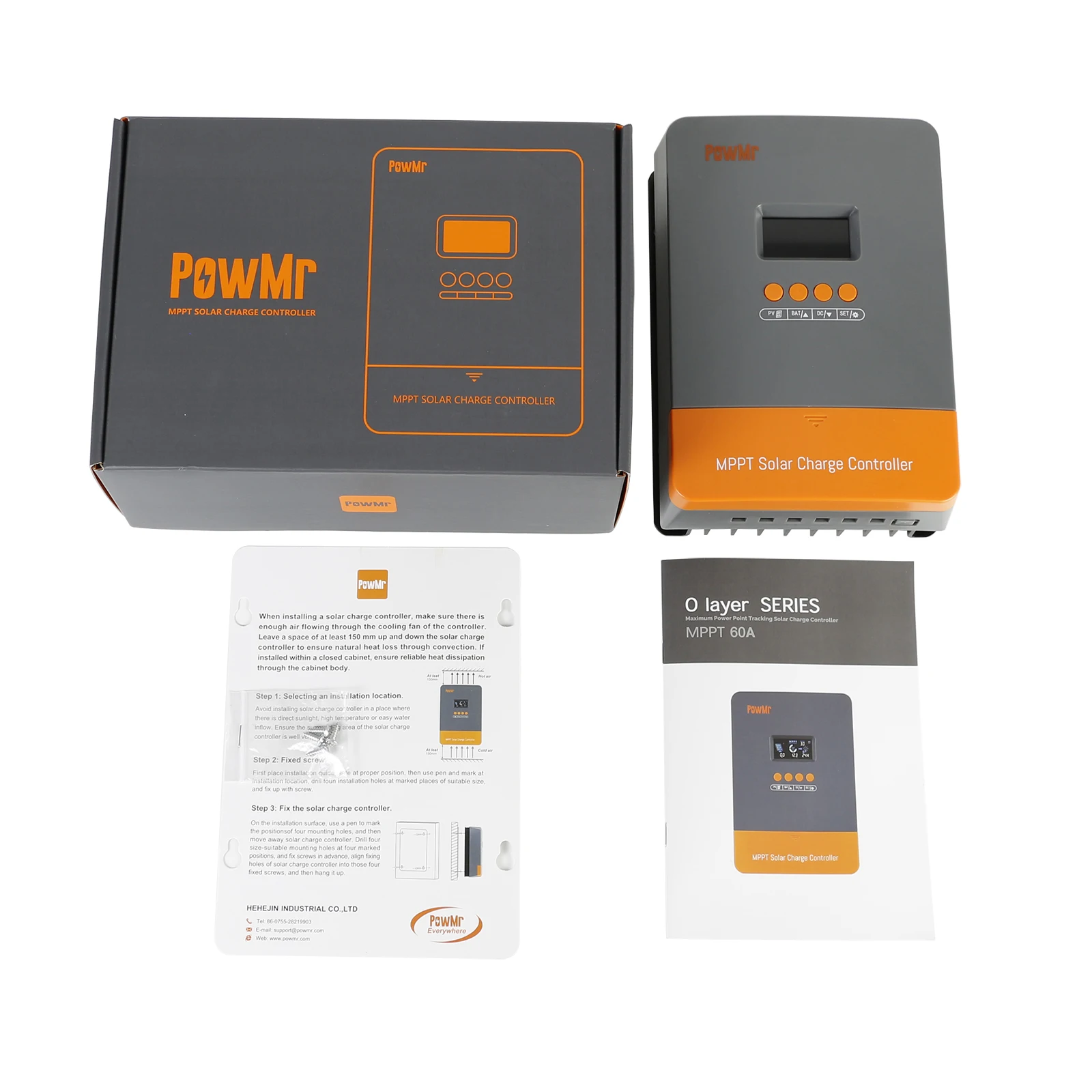 Powmr MPPT 60A 80A 100A Solar Charge Controllers - High Efficiency