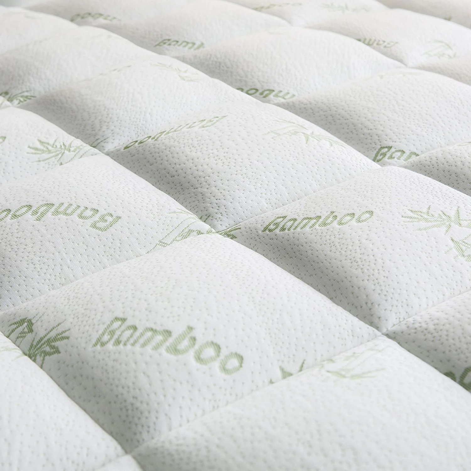 Bamboo Cooling Mattress Topper Ultra-soft Mattress Cover Fits ...