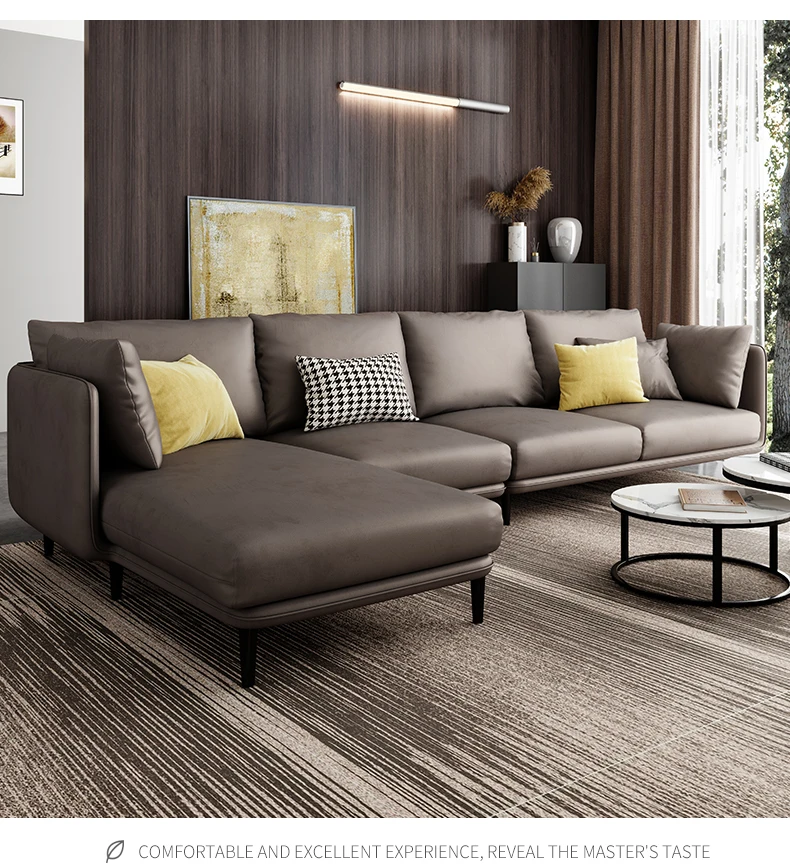 Nordic Sofa Simple Modern Technology Fabric Sofa Three-person Living ...