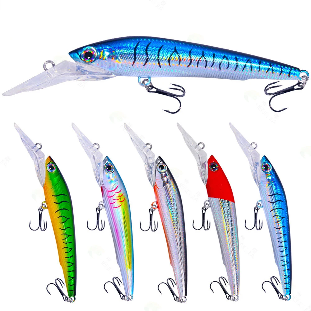NEWMAJOR 95g 24cm Floating Minnow Lure ABS Plastic Artificial Hard ...