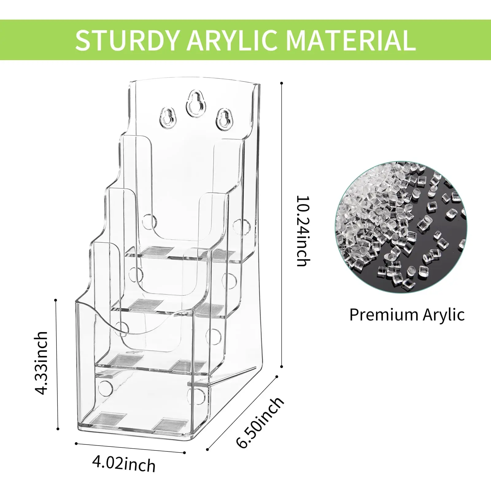 Manufacture Custom Tabletop Clear Acrylic Office Brochure Display Stand ...
