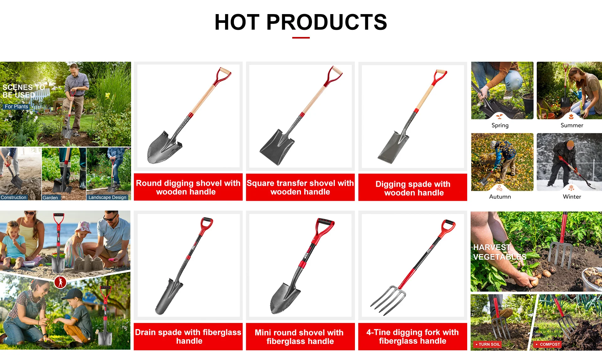 Tangshan Hantop Tools Making Co., Ltd. - Shovel, Spade