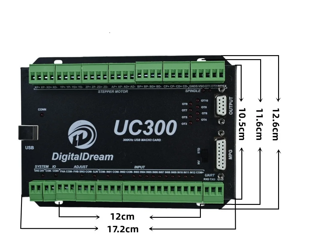 UC300 300khz 24VDC CNC Controller - High-Performance 5axis