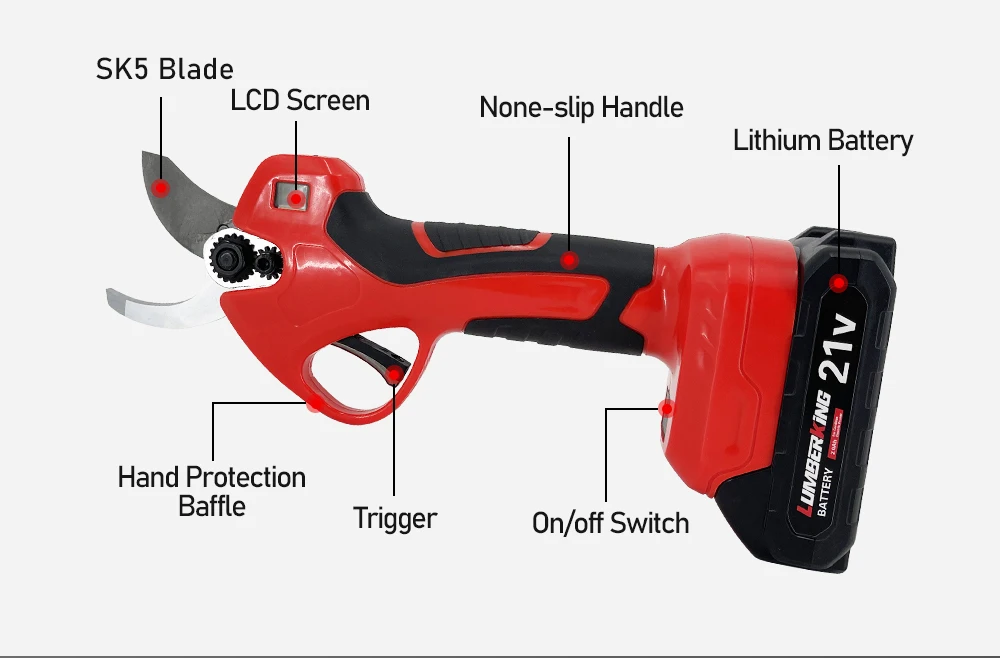 35 Mm Grapevine Electric Pruner - Efficient Telescopic Pruning