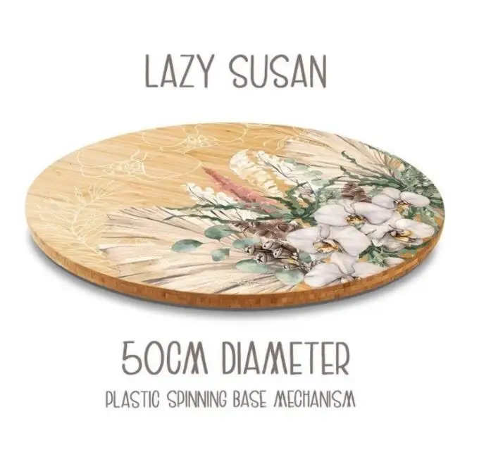 Bamboo Wood 40cm Kitchen Turntable,Lazy Susan With Printing 2022 - Buy ...