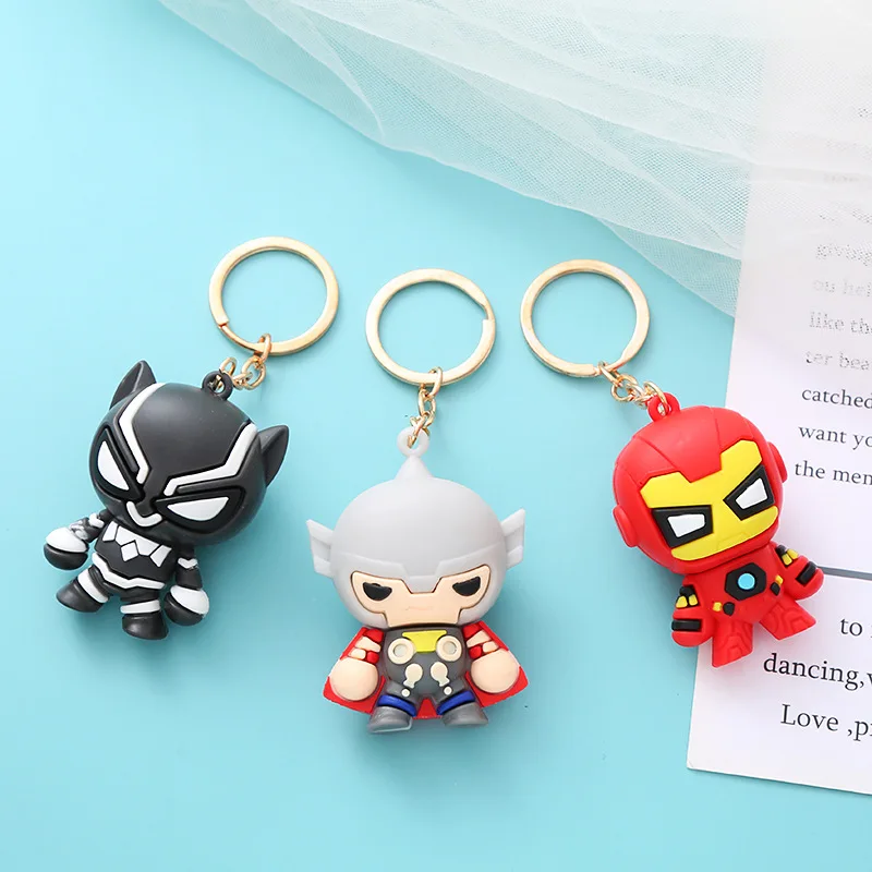 Marvel Keychain Cool Cartoon Spider Man Captain America Iron Man ...