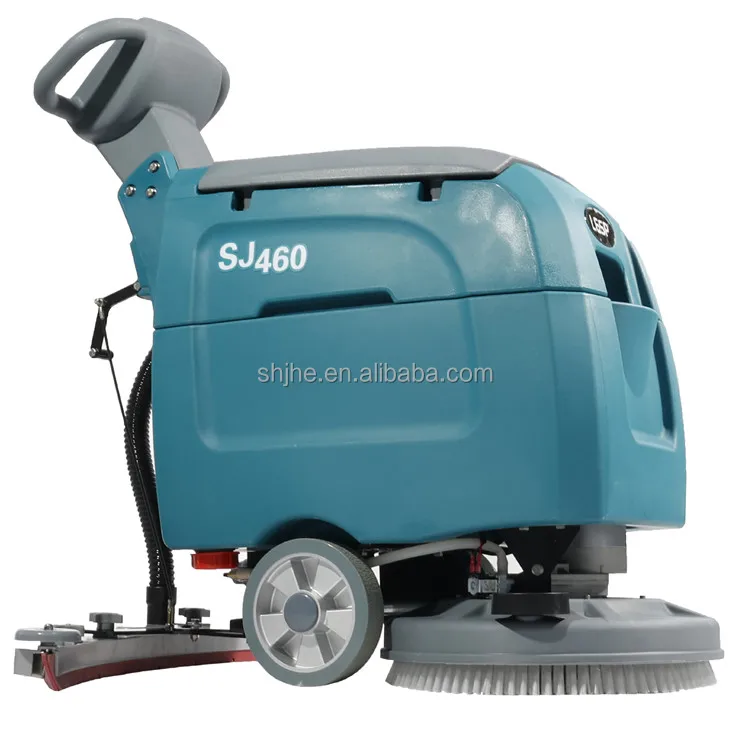 Sj-460 Electric Walk Behind Floor Scrubber Cleaning Machine With 40l ...