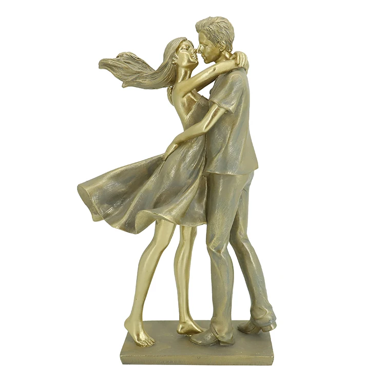 Modern Lovers Figures Resin Couple Sculptures Polyresin Wedding Decor ...