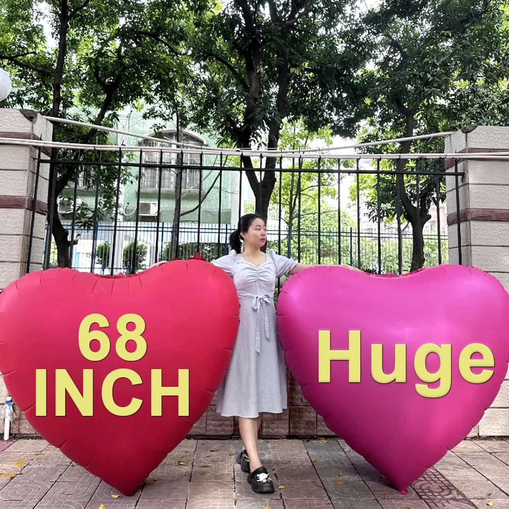 68 Inch New Big Size Heart Star for Valentines Day Helium Foil Balloons ...