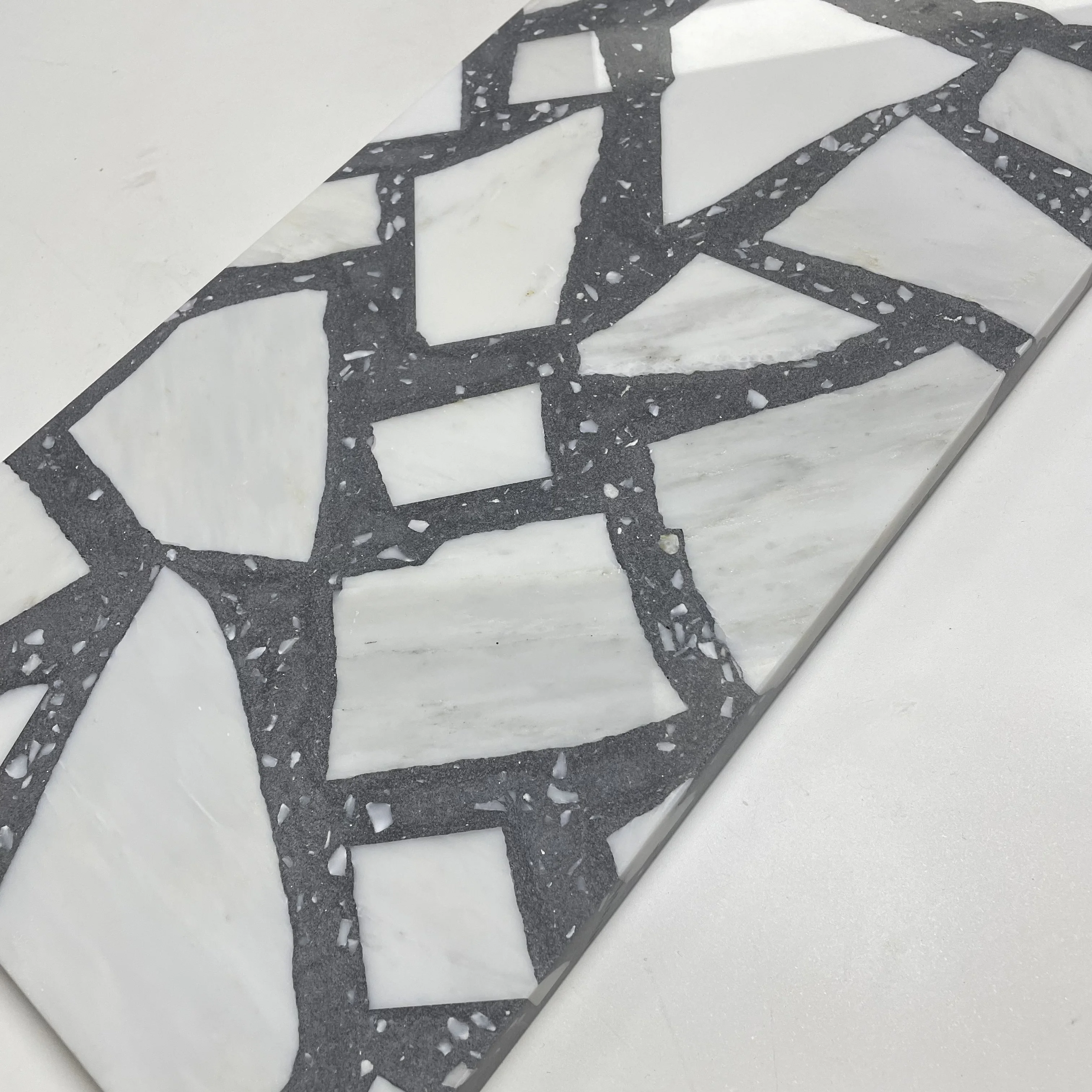 Gray Background White Grain Inorganic Terrazzo Manufacturer Production ...