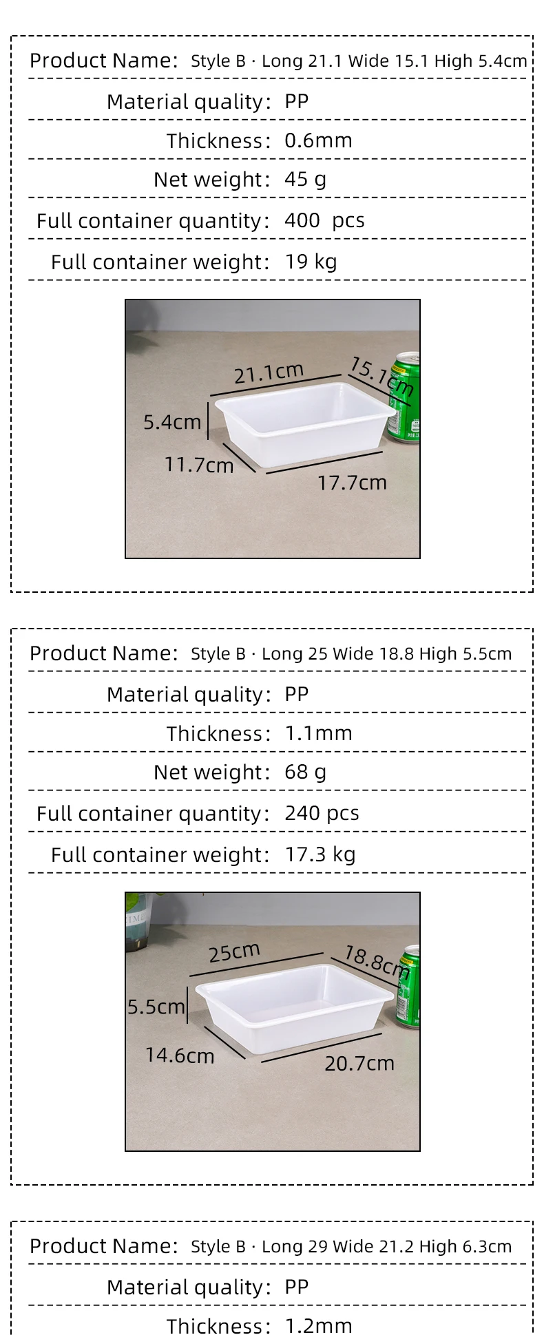 White Rectangular Plastic Storage Tray Fruit And Vegetable Uncovered ...