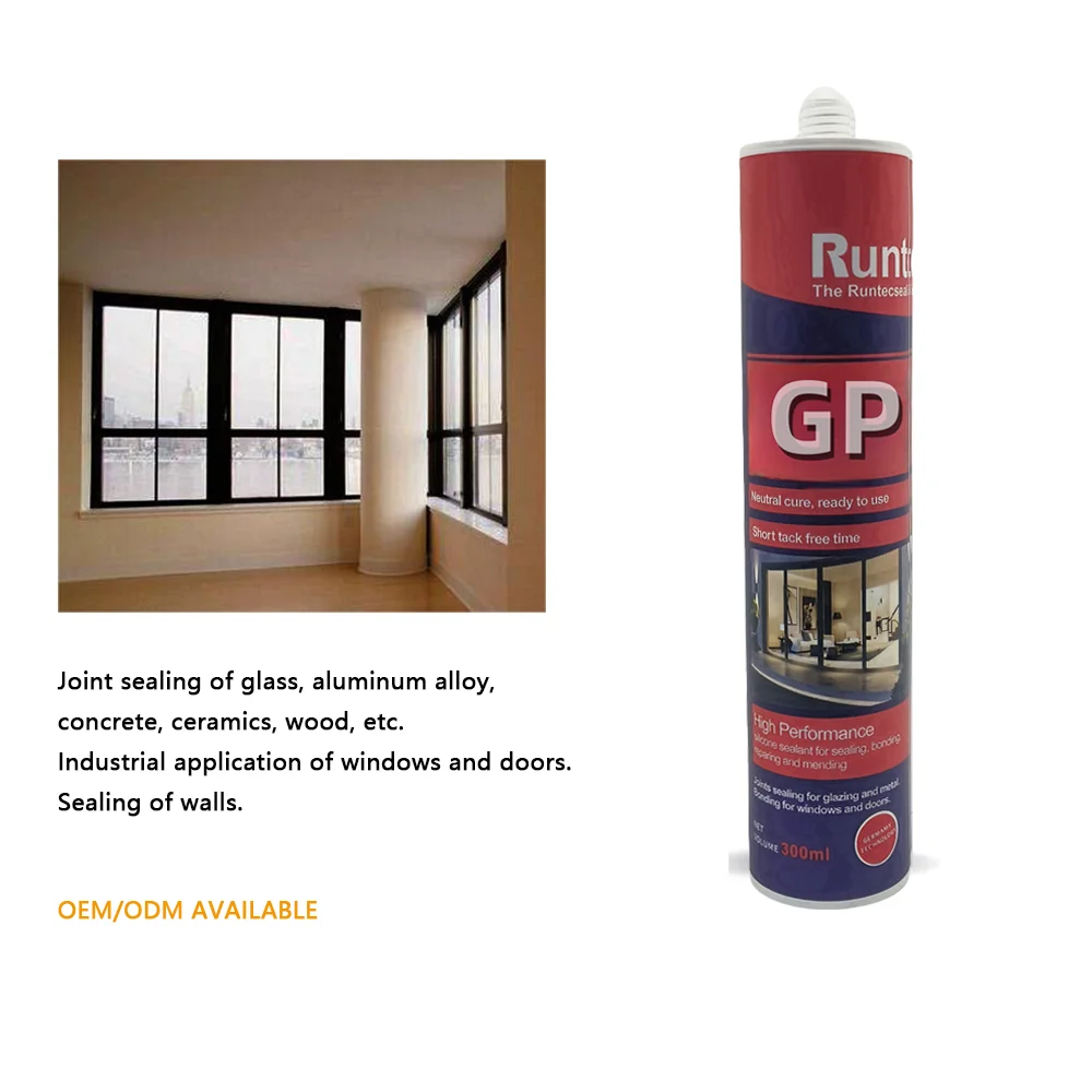 RUNTAI Acetic Silicone Sealant Gp Acid Sealant General Purpose Silicone Acetic Silicone Sealant ...