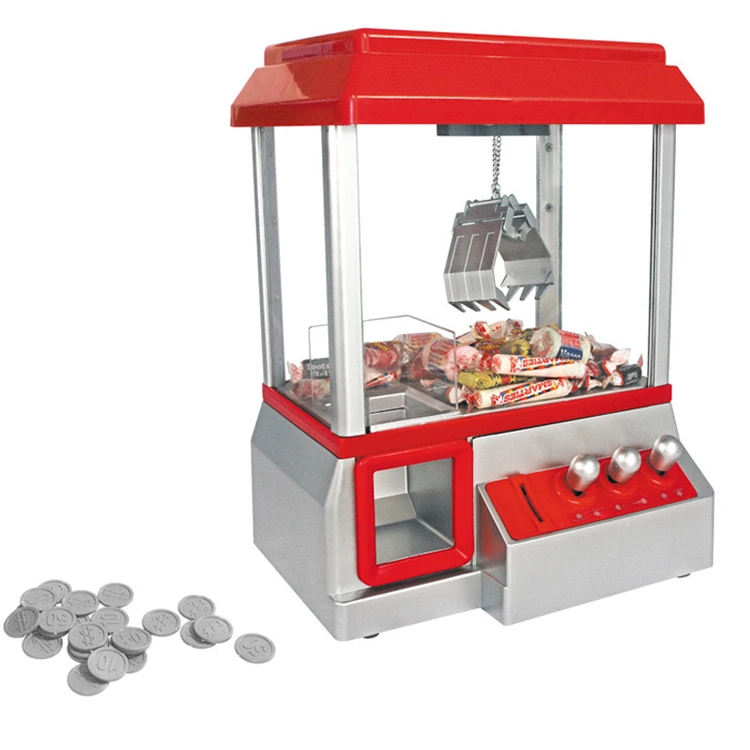 Plastic Music Flashing Lights Candy Catch Machine Mini Toy Grabber Claw ...