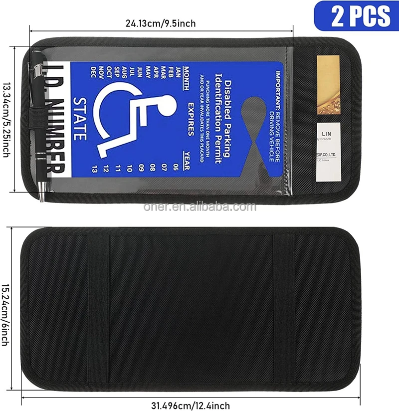 Car Organizer Certificate Bags Car Visor Disability Cover Permit ...