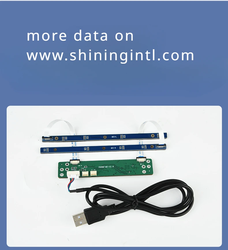 USB 8 MIC Microphone Array Module - Noise & Echo Cancellation