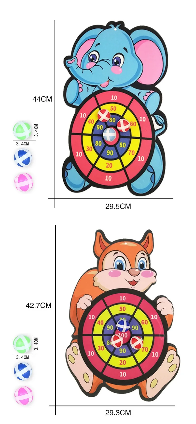 Sticky Ball Dart Board Target Sports Game Toys for Children Outdoor ...