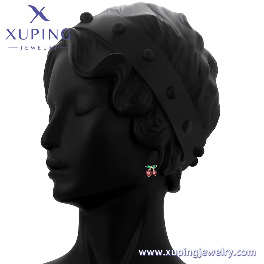 X0001117026 XUPING Jewelry 14K Gold Plated Cherry Stud Earrings