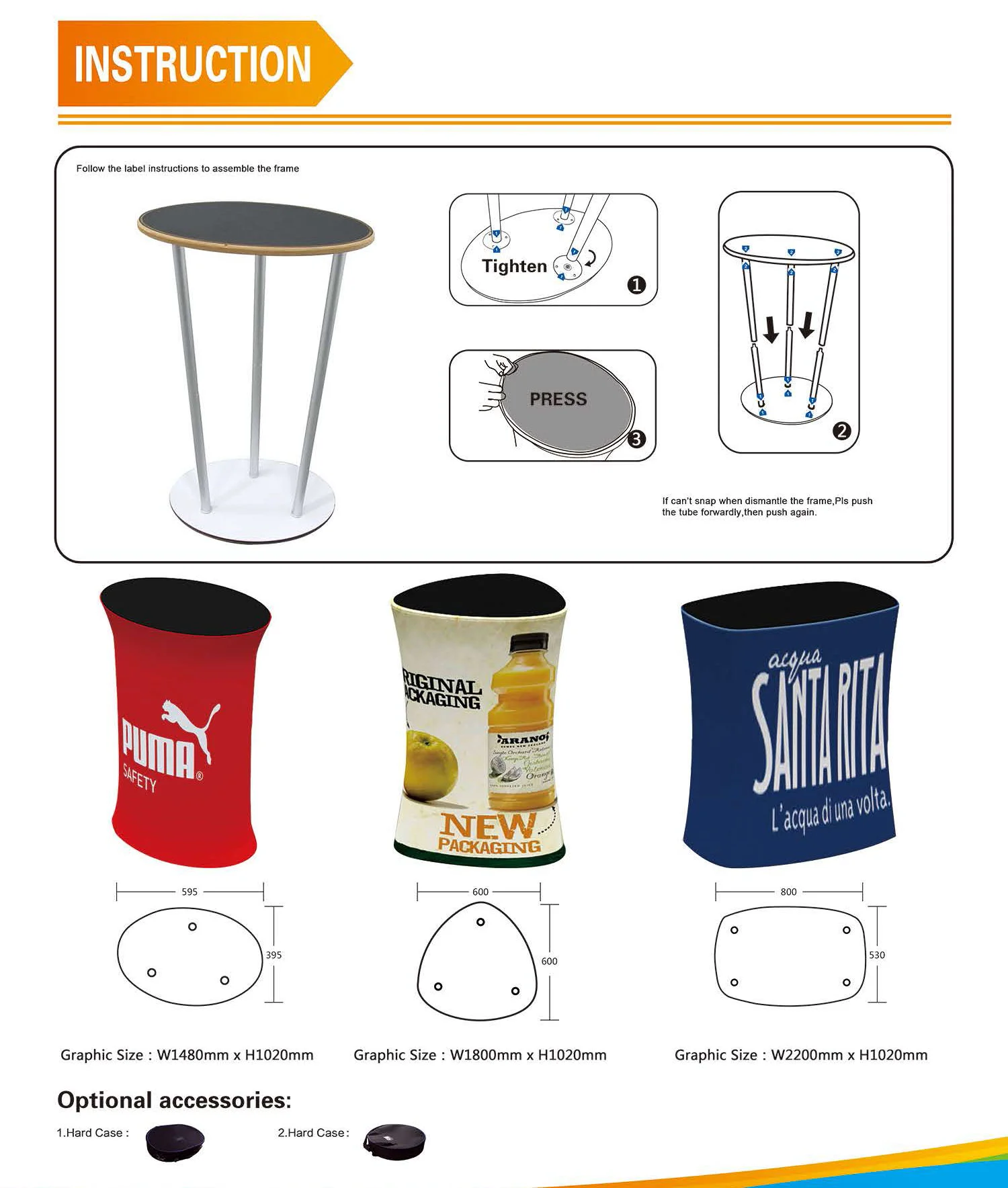 Exhibition Booth Portable Promotion Counter Table Pp Desk Plastic Table ...