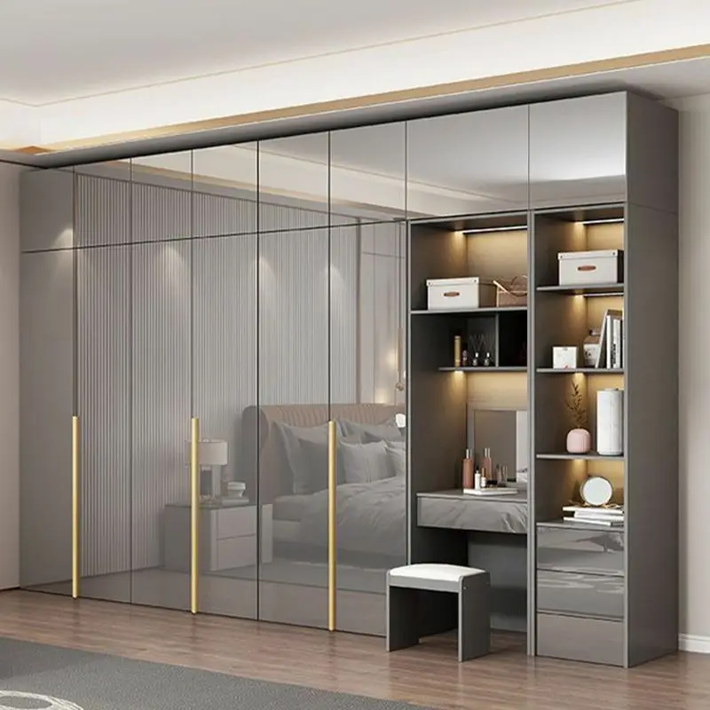 Sliding Door Modern Wardrobe Clothes White Cloth Cabinet Simple Bedroom Furniture Home ...