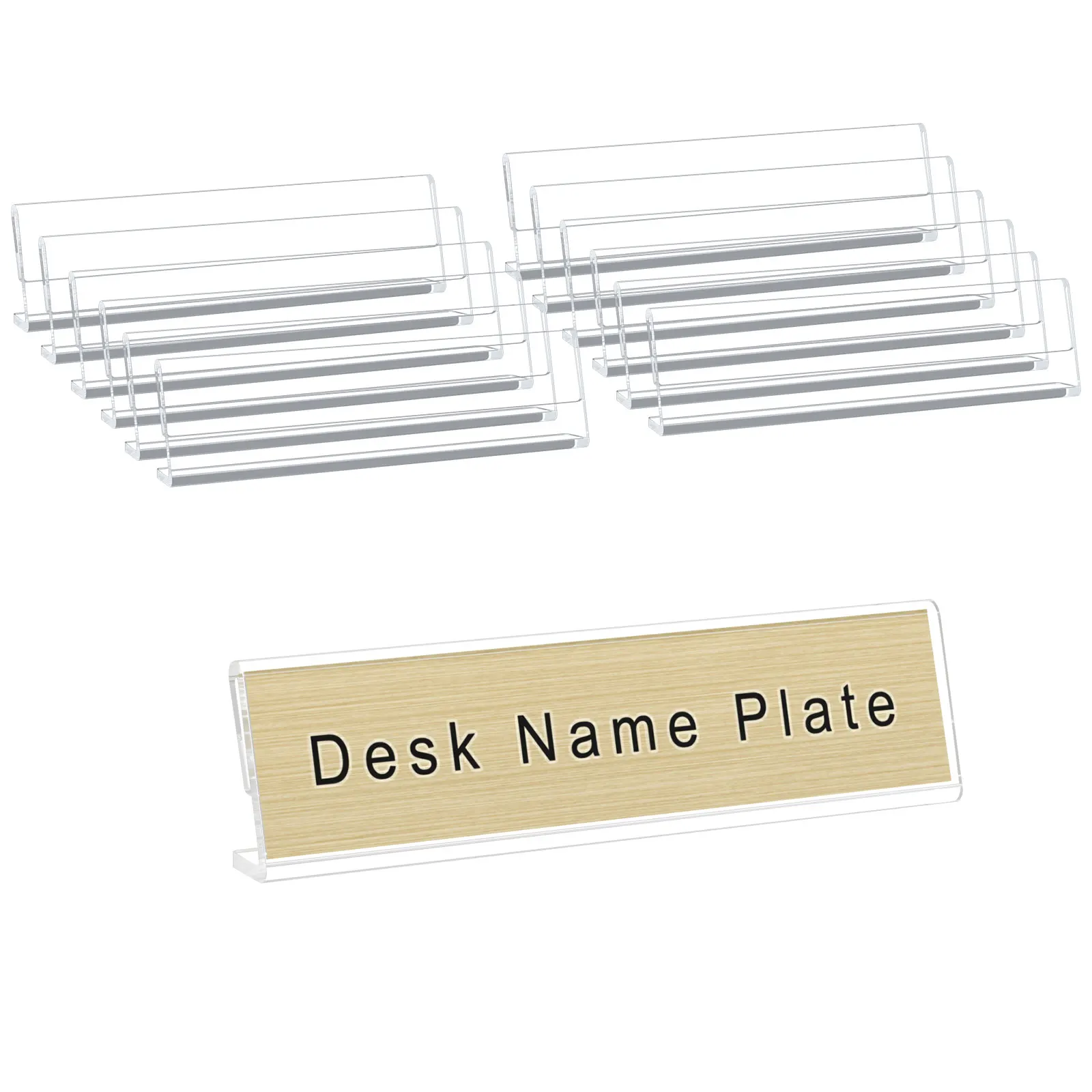 Custom L Shape Clear 8x2 Inch Acrylic Meeting Room Table Tent Card ...