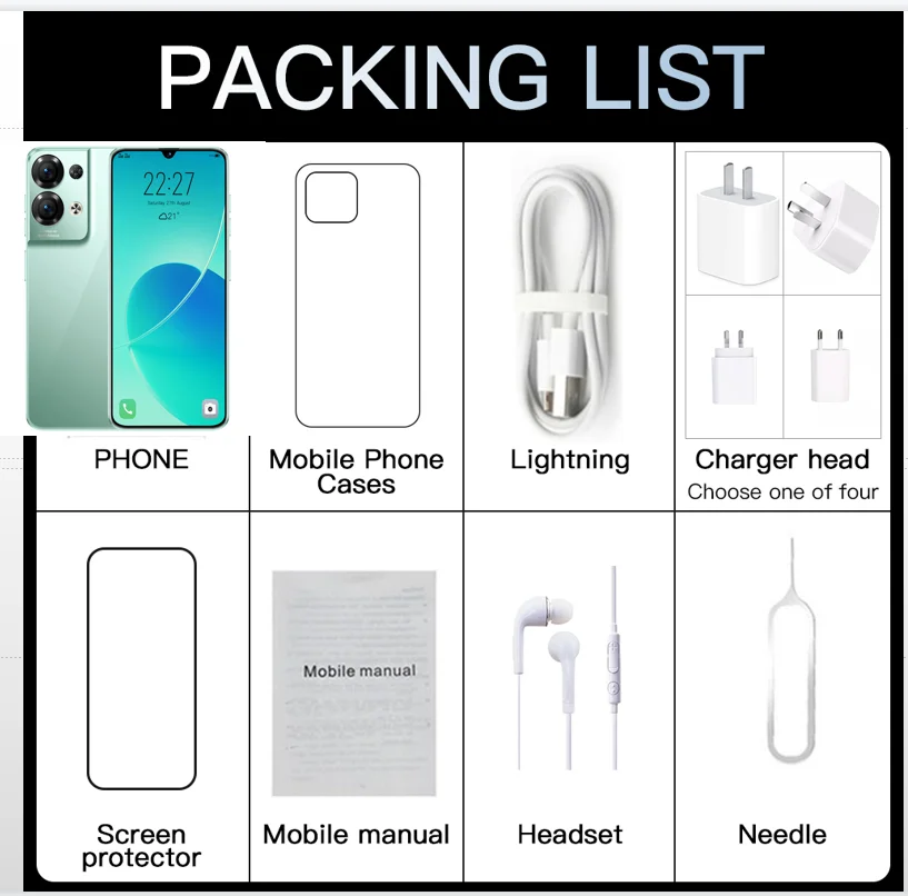 7.1inch Huwei P50 Pro Smartphone 4g 5g Unlock Android Mobile 16gb 512gb ...