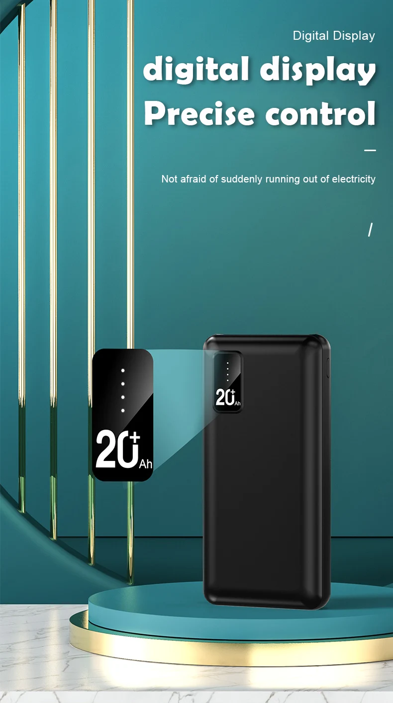 20000mah Power Bank - Portable, Fast Charging, True Capacity
