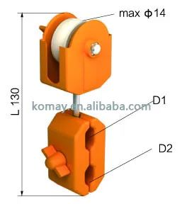 KOMAY Wire Rope Single Wheel Trolley - Efficient Cable Management
