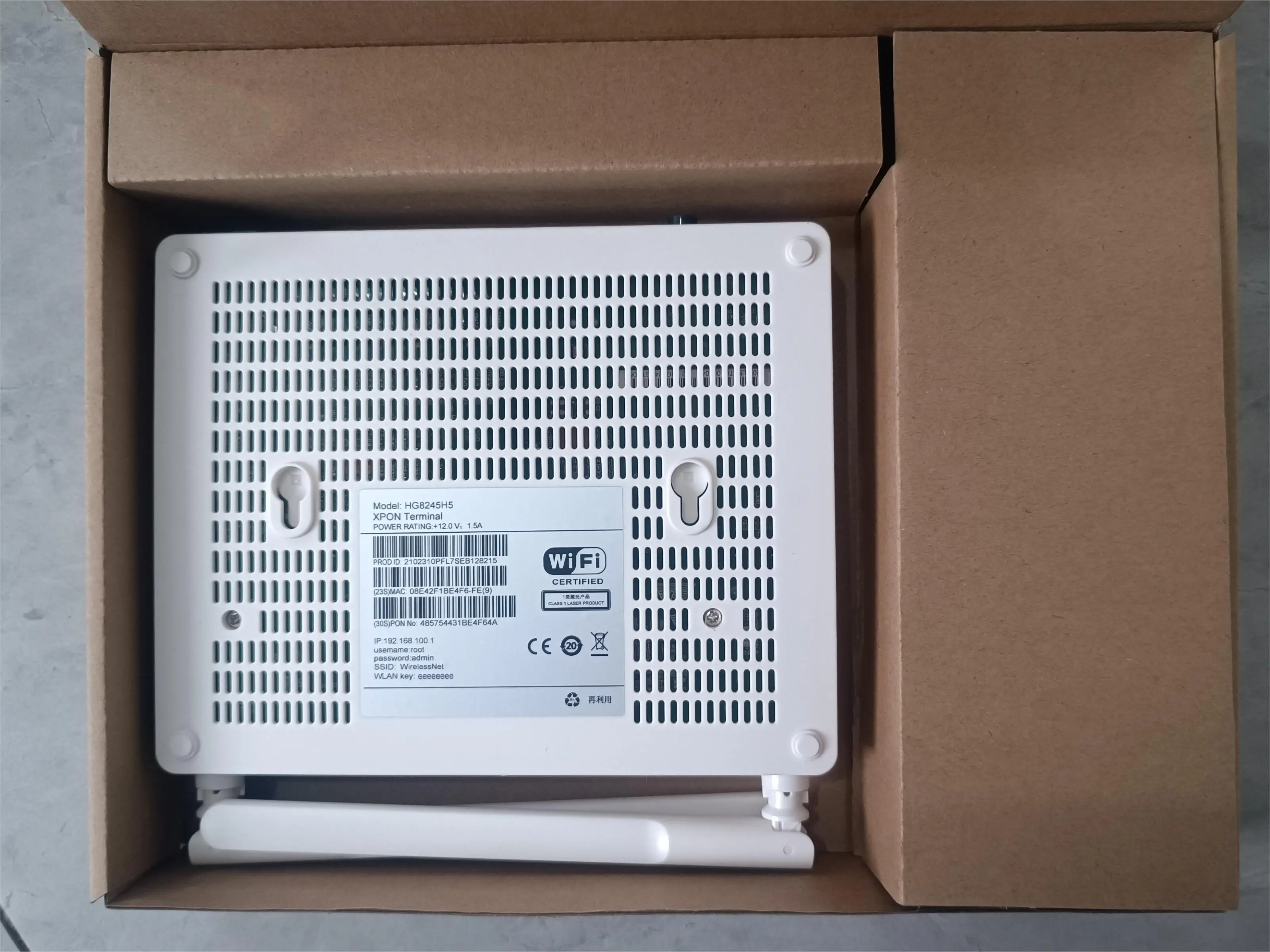 Hg8245h5 HG8245H5 Gpon Xpon Modem 4GE+2TEL+USB+2.4g Wifi External ...