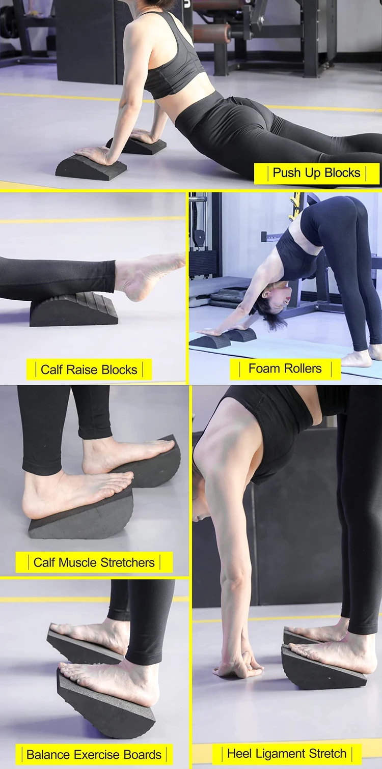 Wellshow Sport Squat Wedge Block Foam Platform for Heel Elevated Slant ...