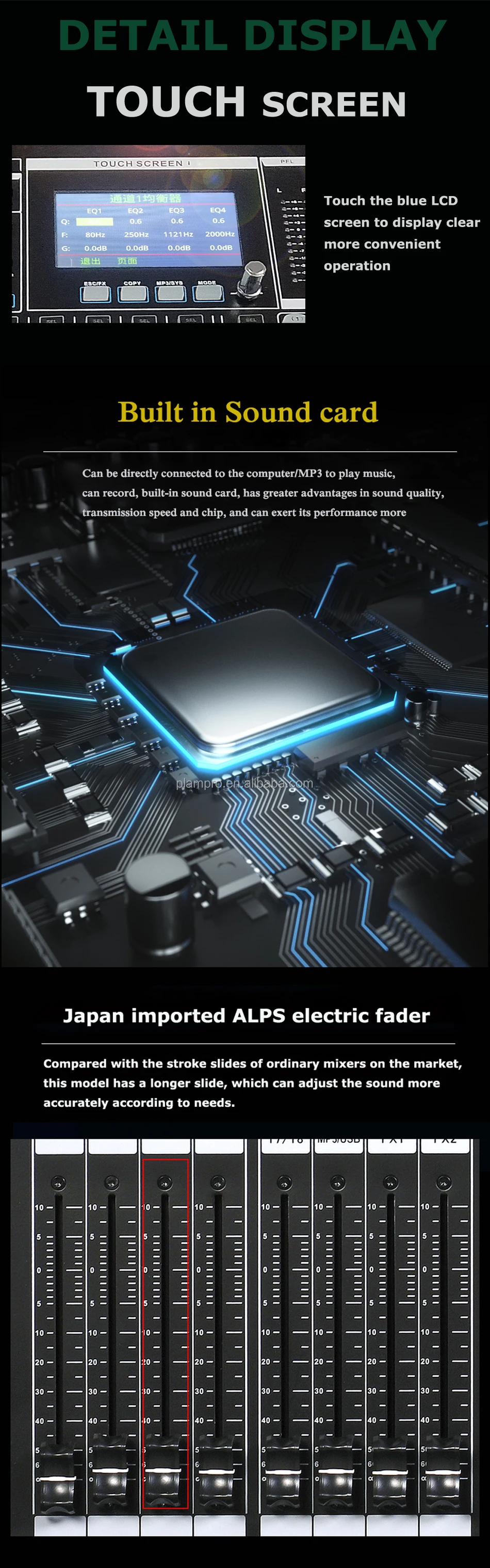 Professional Audio Mixer Built-in 99 Types Of Digital Effects Digital ...