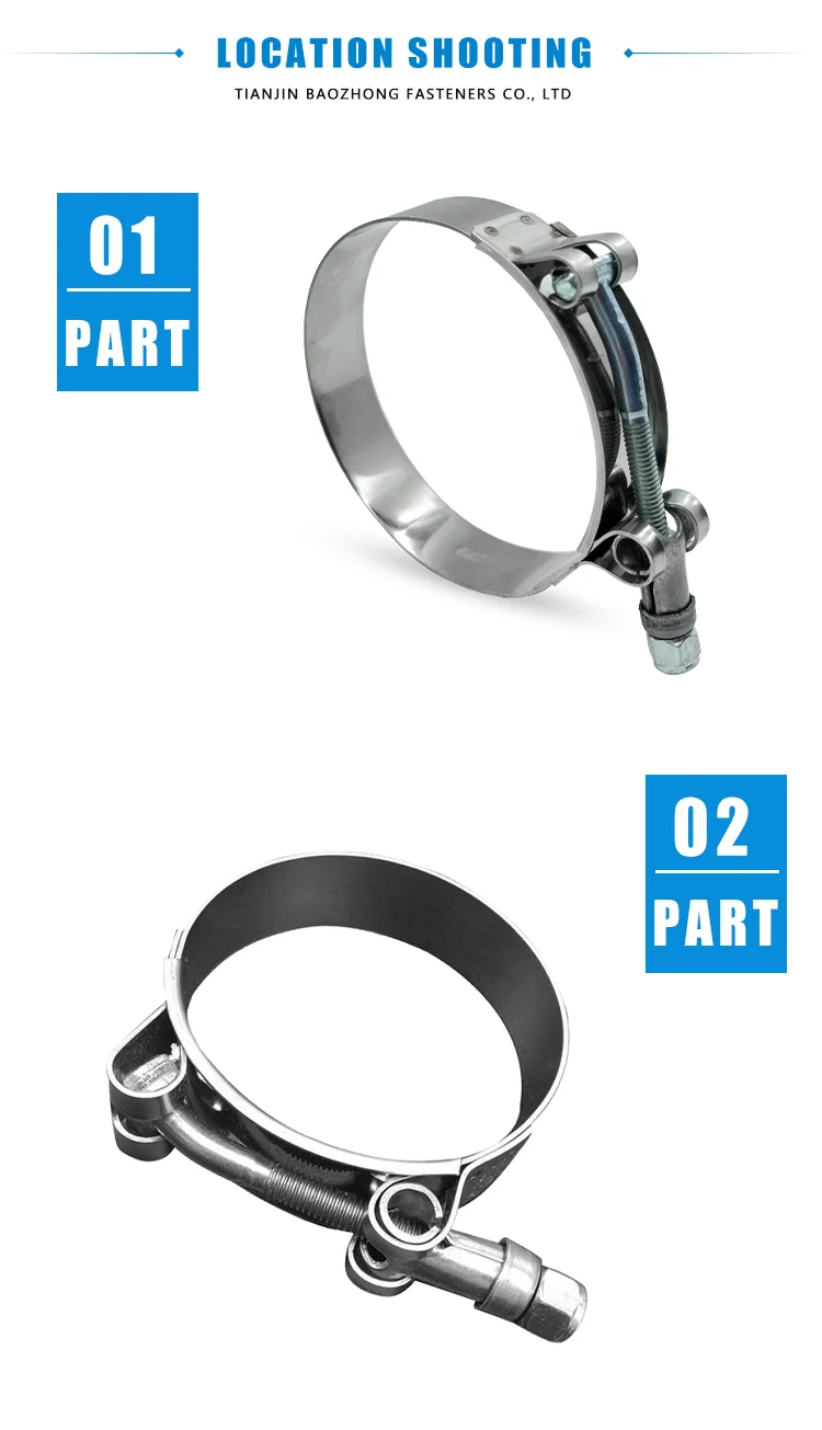 High Torque T Bolt Hose Clamps Water Pipe Clip Hydraulic Pipe Clamp ...