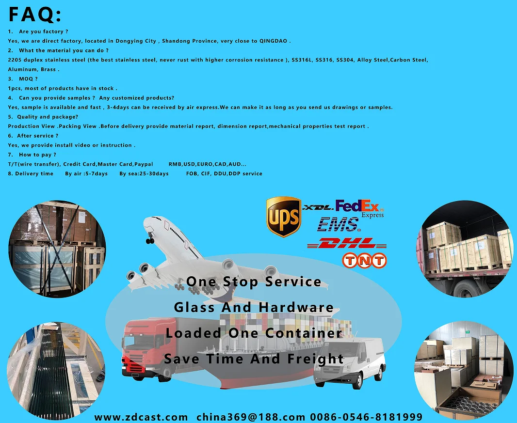 Modern Stairs Stainless Steel Handrail Balustrade Glass Bracket Wall to ...