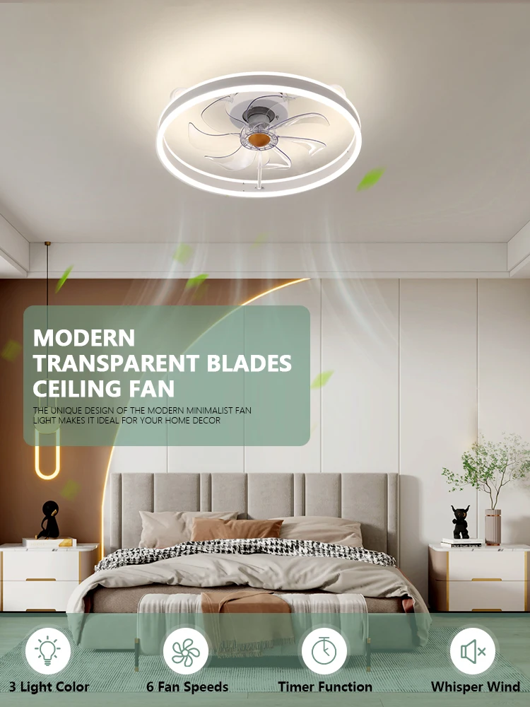 Led Ceiling Fan Light 7 Blades Led Ceiling Fan Indoor - Buy Led Ceiling ...