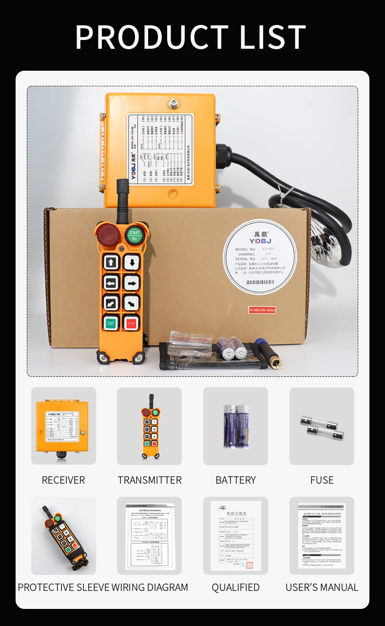 F23-6d Gantry Crane Two-speed Electric Hoist Wireless Remote Control ...