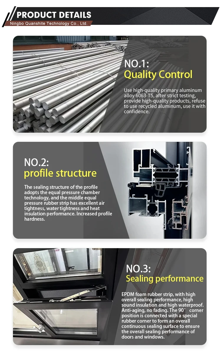 Trust Exterior Double Panels Swing Style Aluminum Double Glass Security ...