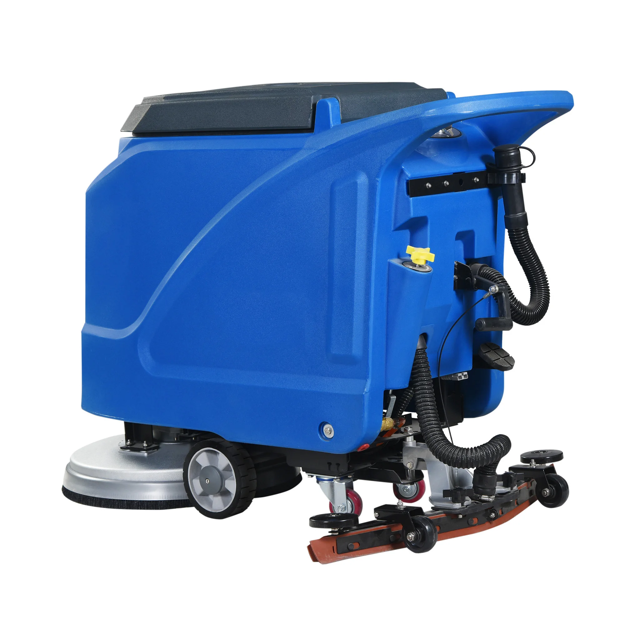 Manual Operated Cordless Industrial Floor Scrubber: Manual Charging ...