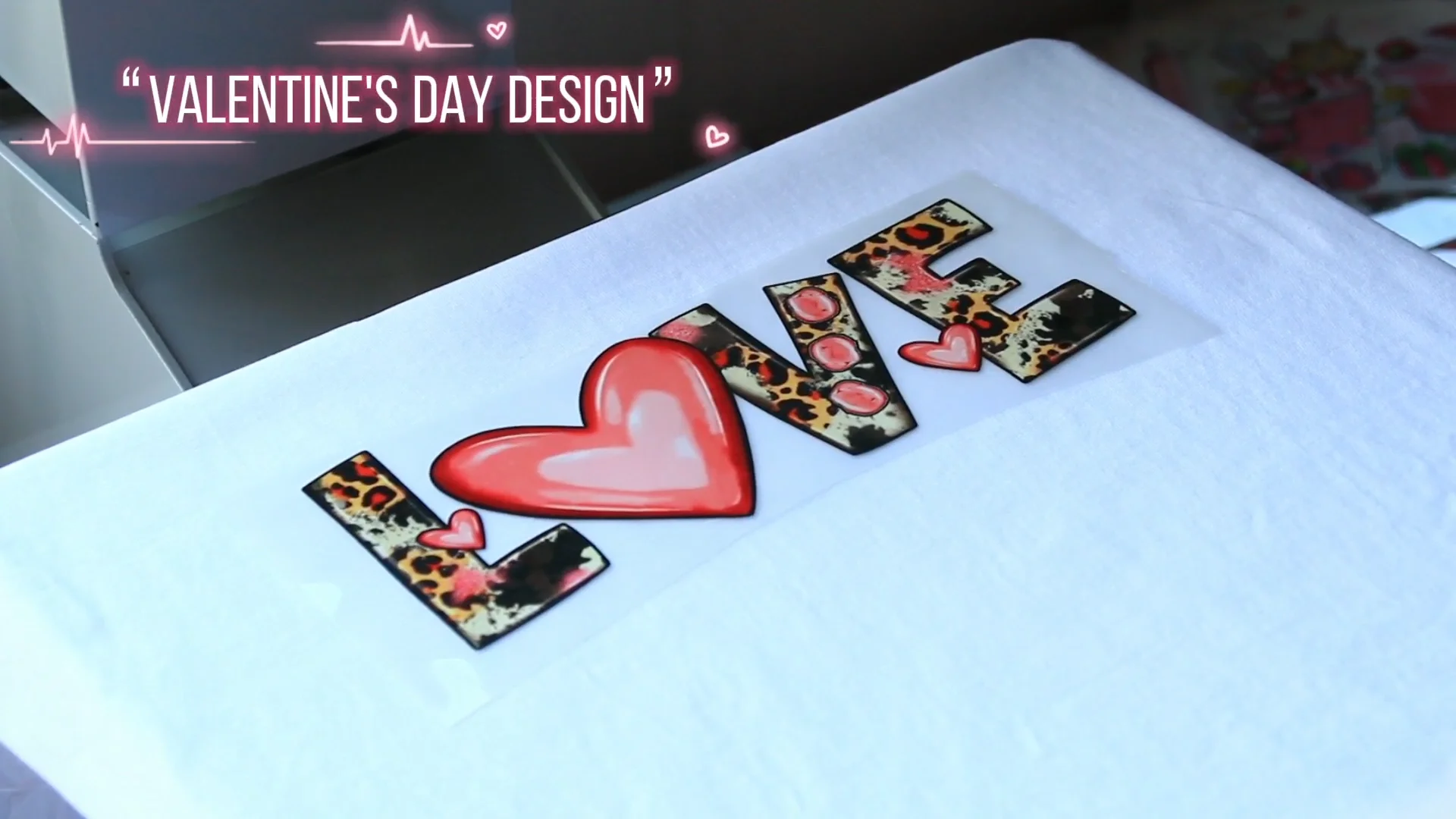 Custom Designs Valentine Dtf Transfer Valentine's Day Heart Heat Press ...