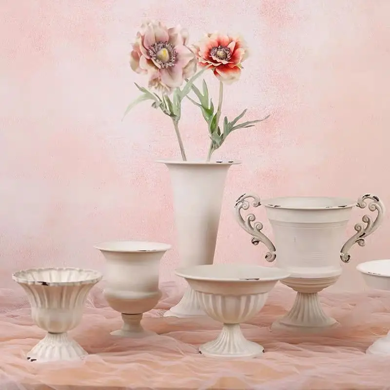 2024 Wholesale Hintcan WD32 Antique Metal Vase Retro Cute Flower Pot ...