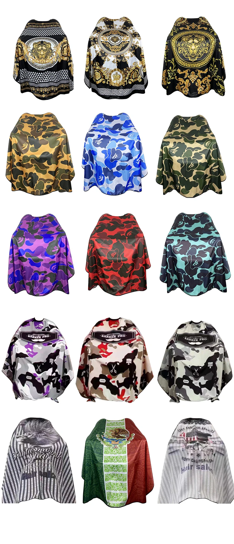 Customized Design Cape De Coiffeur Barbershop Capes Custom Logo ...