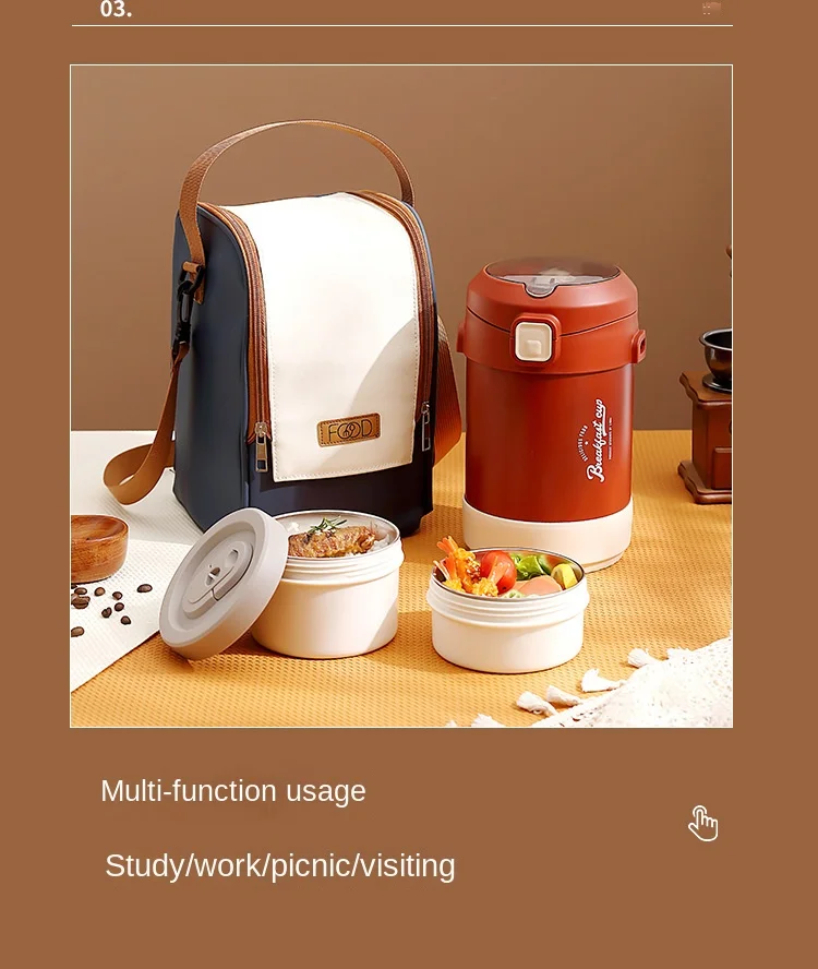 Portable Adults Food Thermos Flask Lunch Box Para Ninos Kids Insulated ...
