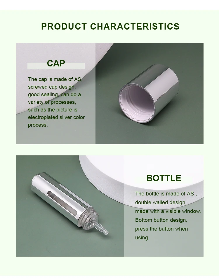 20ml Airless Cosmetic Syringe Bottle - Perfect for Eye Cream