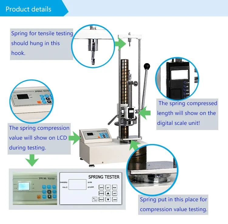 Tensile And Compressive Testing Of Springs 5-50n Manual Test Stand ...