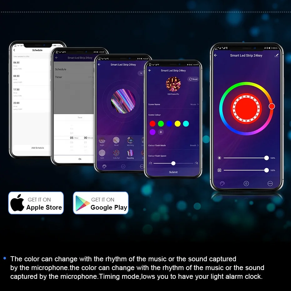 Tuya Smart Ir Remote Control App Night Lamps Rgb Rgbw Cct Colorful Led ...