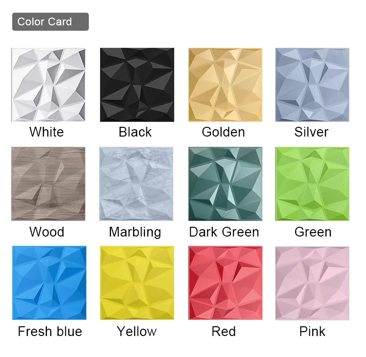 Popular Waterproof Moisture Proof Pvc 3d Diamond Wall Panel Wallpaper ...