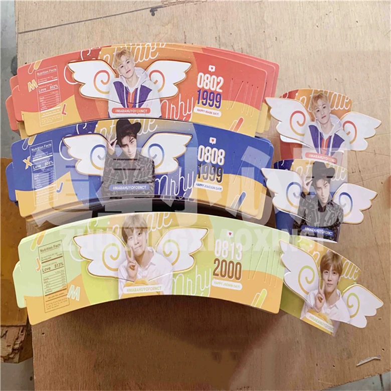 Custom Printed Kpop Cup Sleeves - Reflective & Glittery